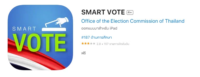 แอป SMART VOTE เช็กข้อมูลเลือกตั้ง 2566 ข้อมูลพรรคการเมือง โหลดที่นี่