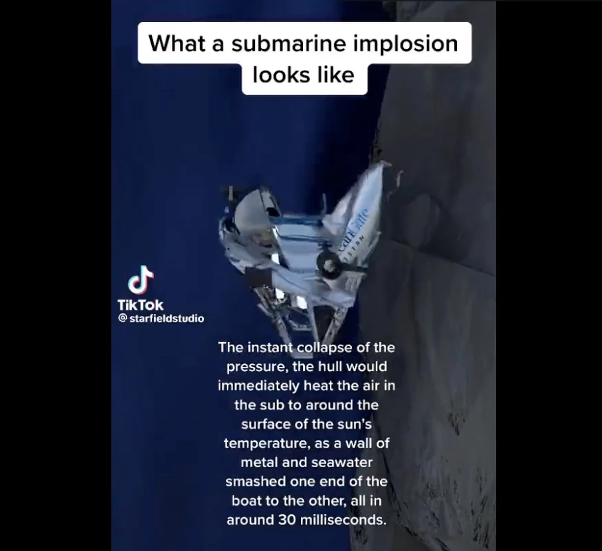 คลิปจำลองการระเบิดแบบ Implosion คาดแบบเดียวที่เกิดกับ "เรือดำน้ำไททัน"