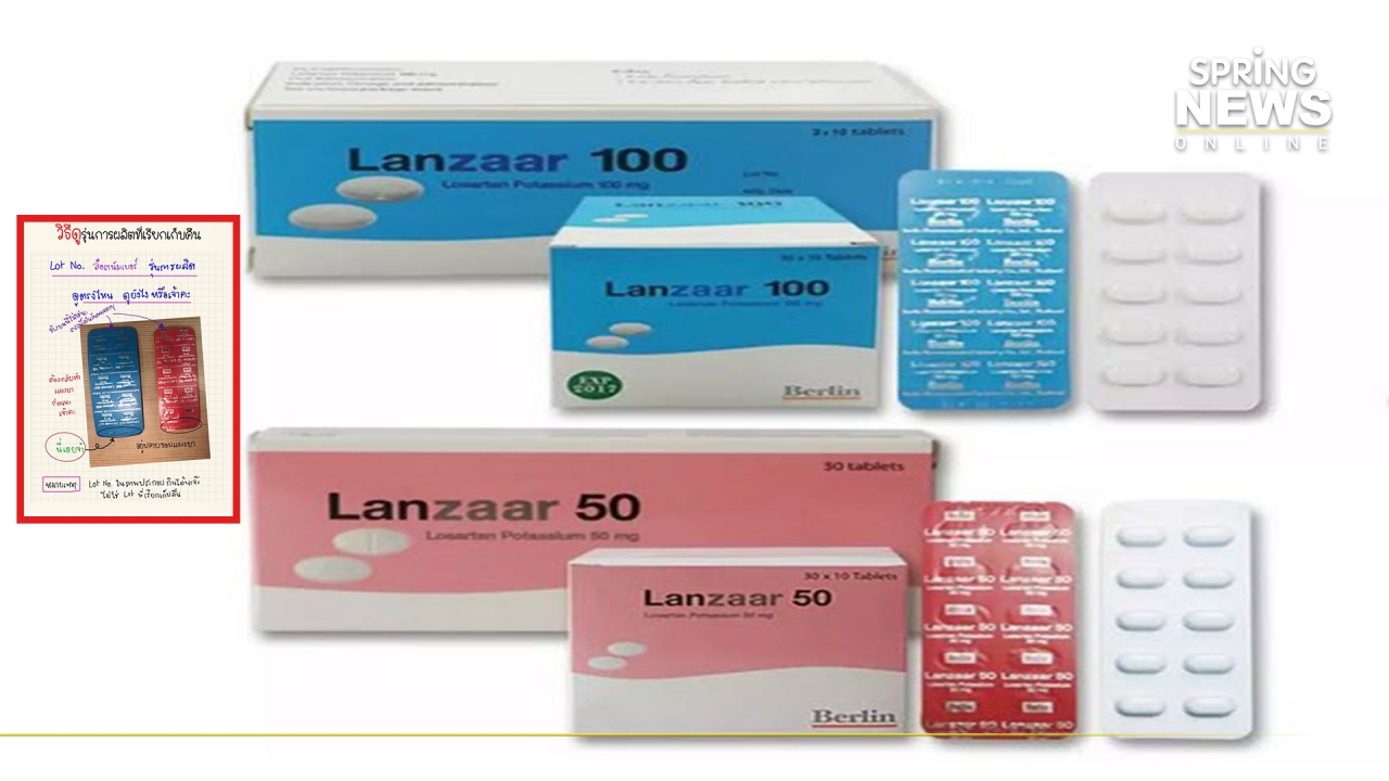 ด่วน! รพ.รามาฯ เรียกคืนยาความดัน Lanzaar