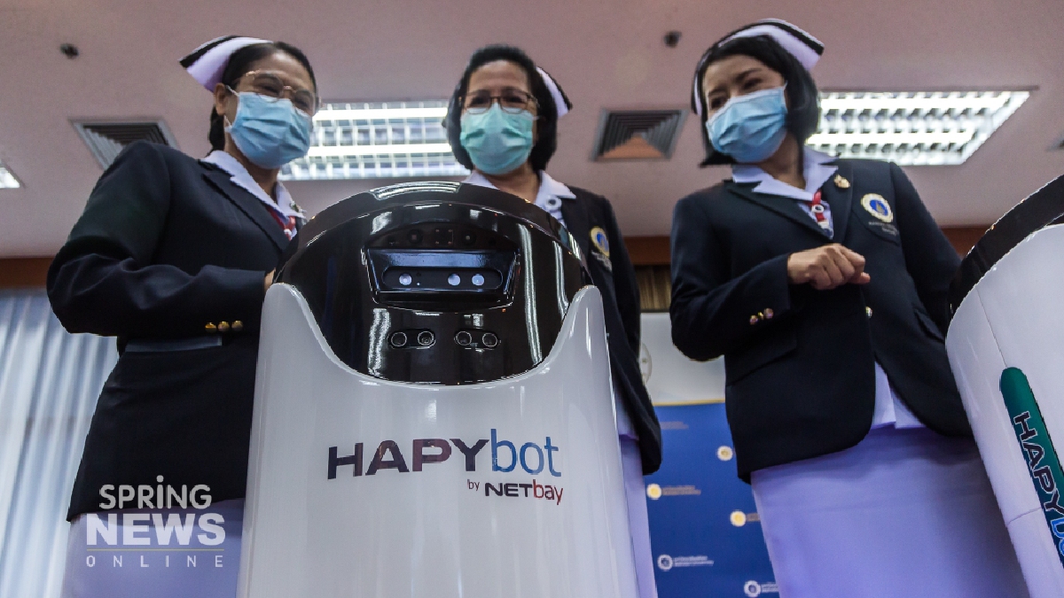 Hapybot หุ่นยนต์ช่วยลดการติดเชื้อCOVID-19 ในการทำงานของบุคลากรทางการแพทย์