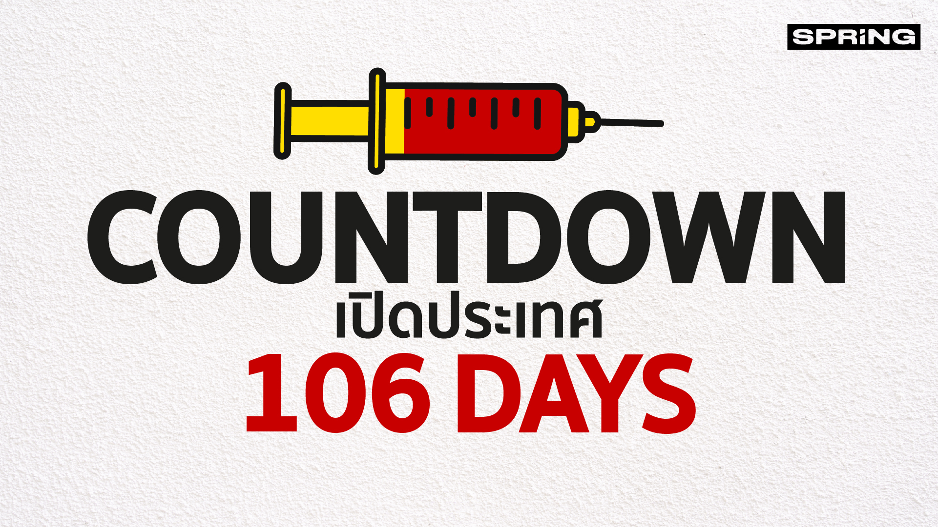 COUNTDOWN! เปิดประเทศใน 106 วัน ฉีดวัคซีนได้ 338,980 โดส