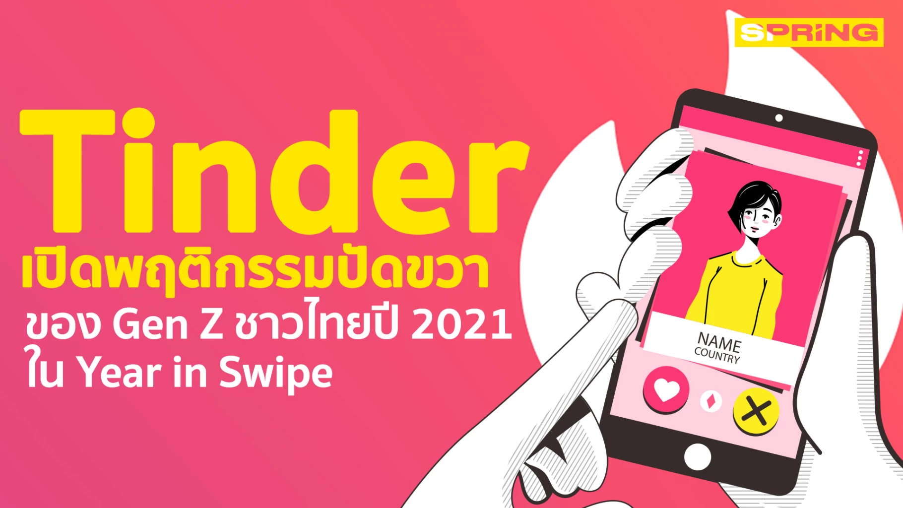 Tinder เปิดพฤติกรรมปัดขวาของ Gen Z ชาวไทยปี 2021