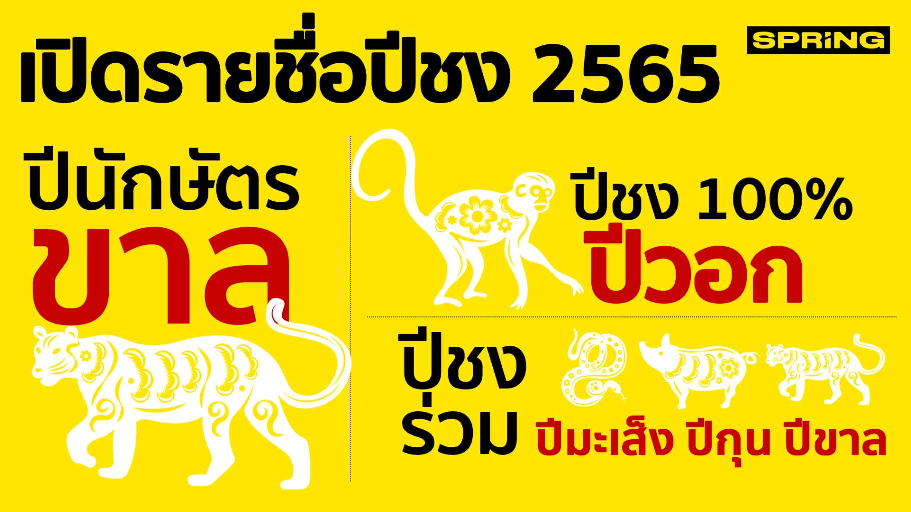 เช็กปีชง 2565 “ปีขาล” มีปีนักษัตรไหนบ้างควรแก้ปีชง