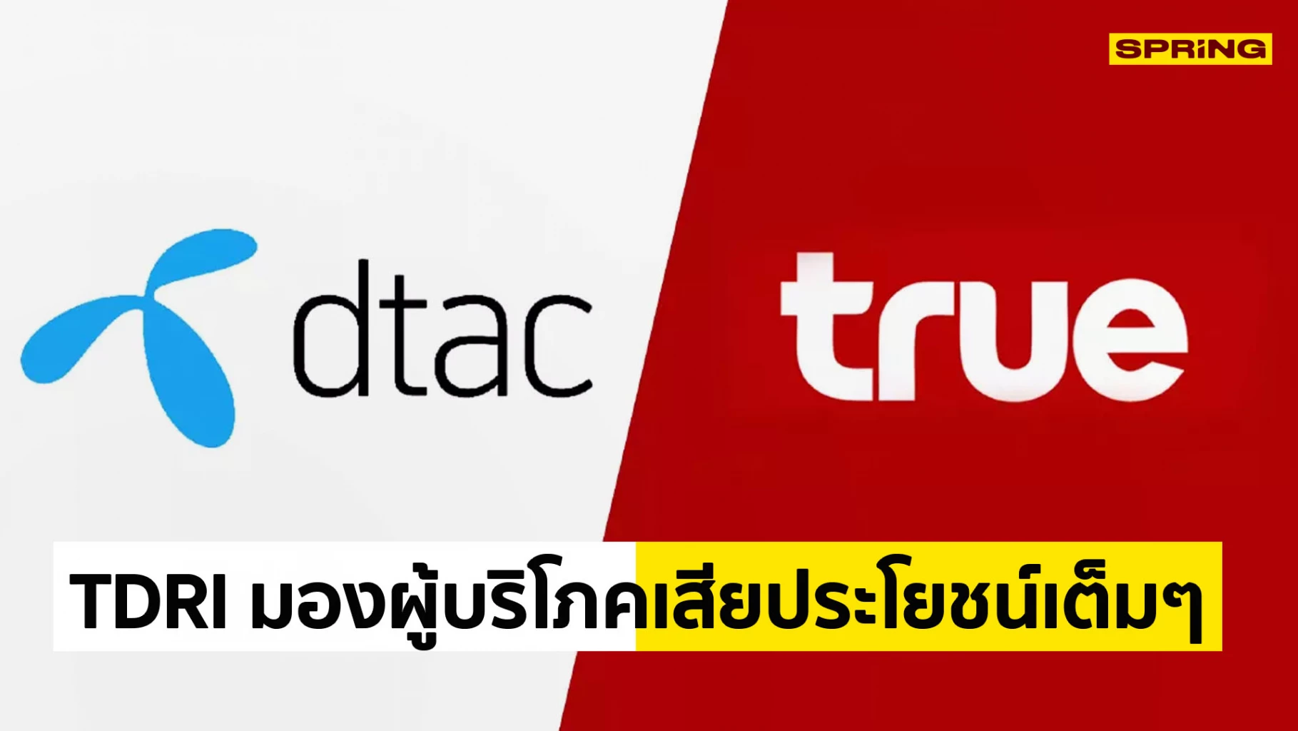 TDRI มองการควบรวม True-dtac ผู้บริโภคเสียประโยชน์-เสี่ยงราคาสูงขึ้น