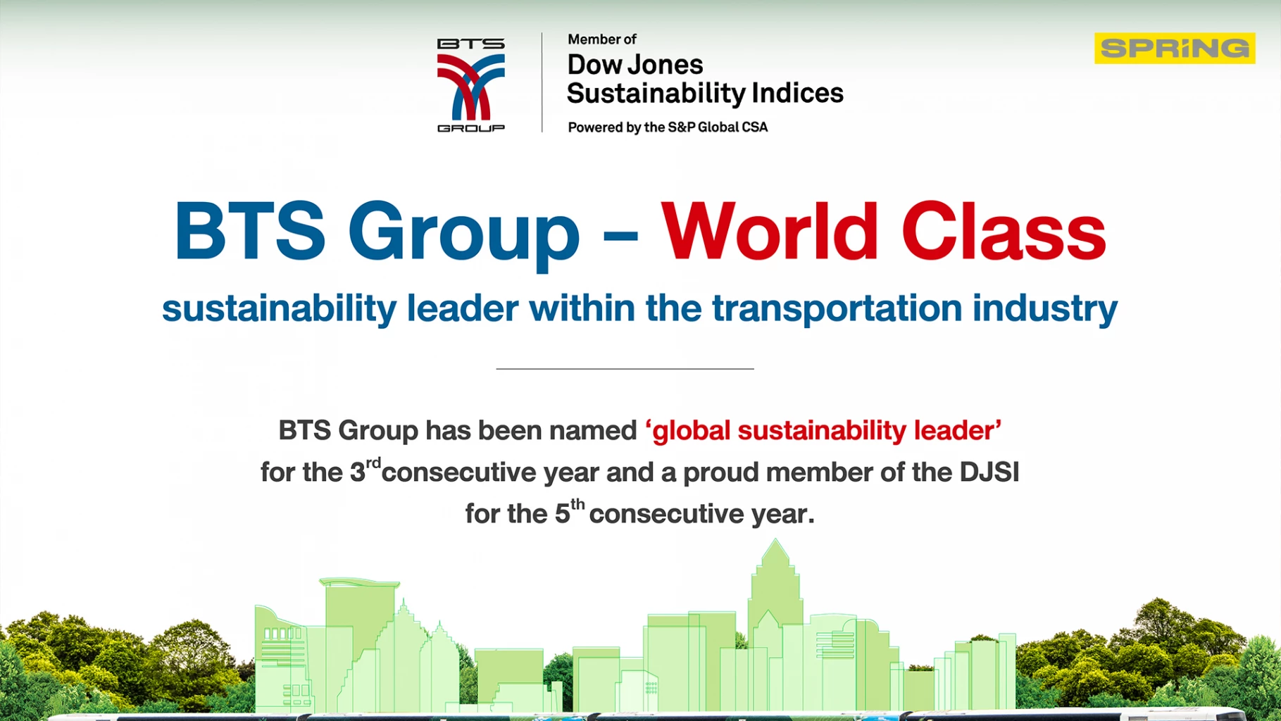 BTS ติดอันดับ ดัชนีความยั่งยืนดาวโจนส์ DJSI 2022 ต่อเนื่องปีที่ 5