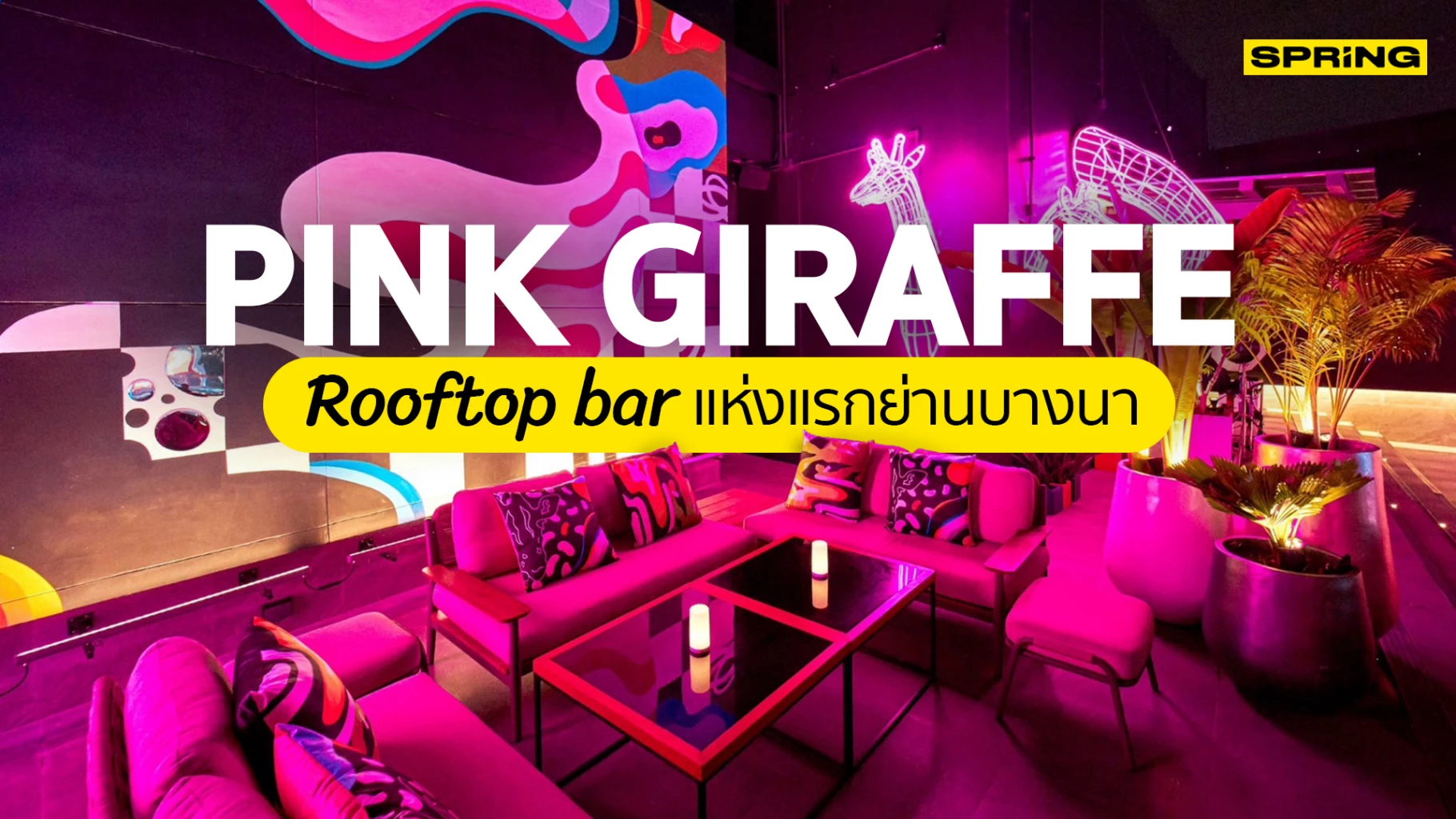 Pink Giraffe Rooftop Bar แห่งแรกย่านบางนา