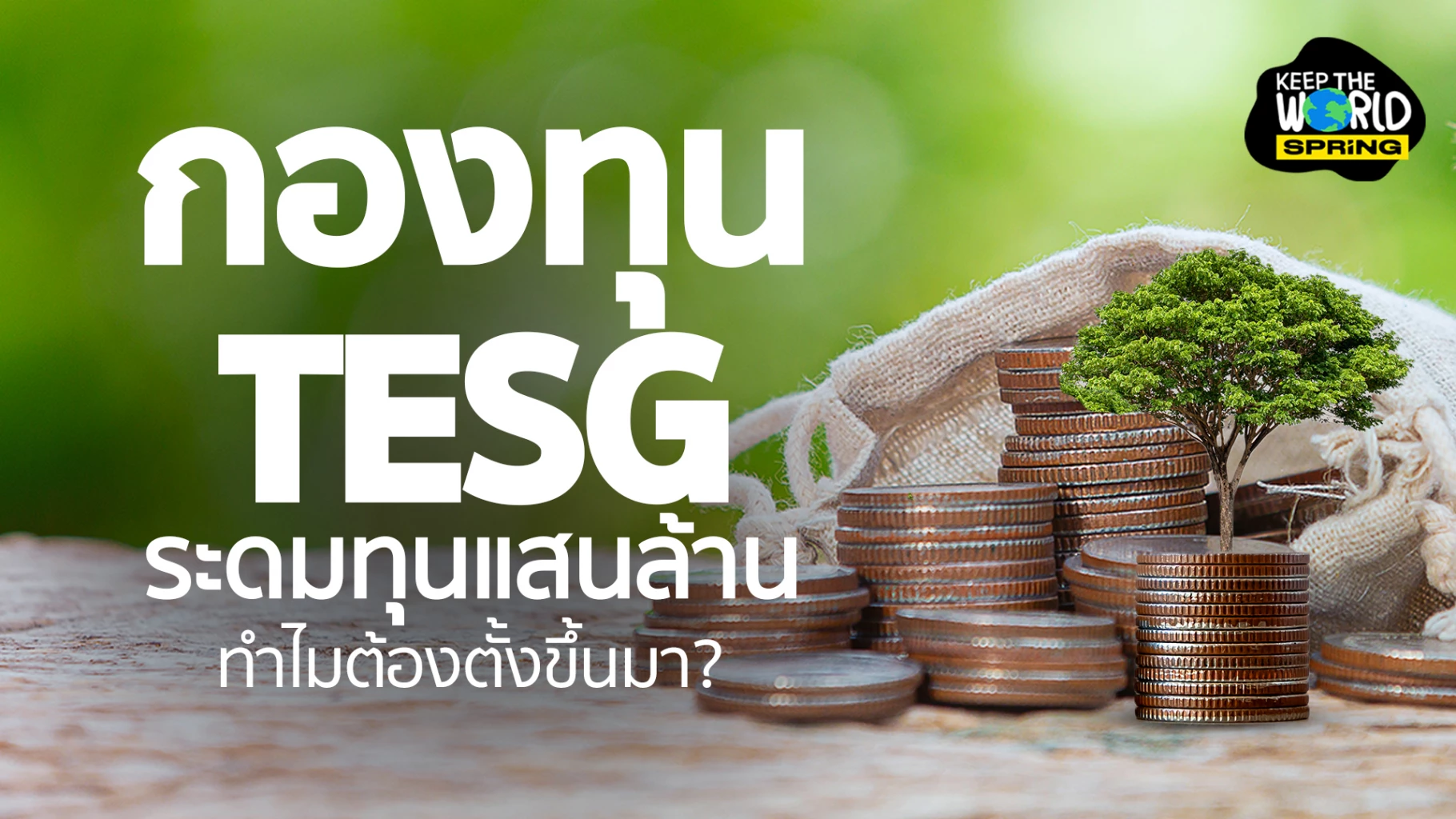 กองทุน TESG คืออะไร มีข้อดีอย่างไร ? ทำไมคลังถึงอนุมัติตั้ง