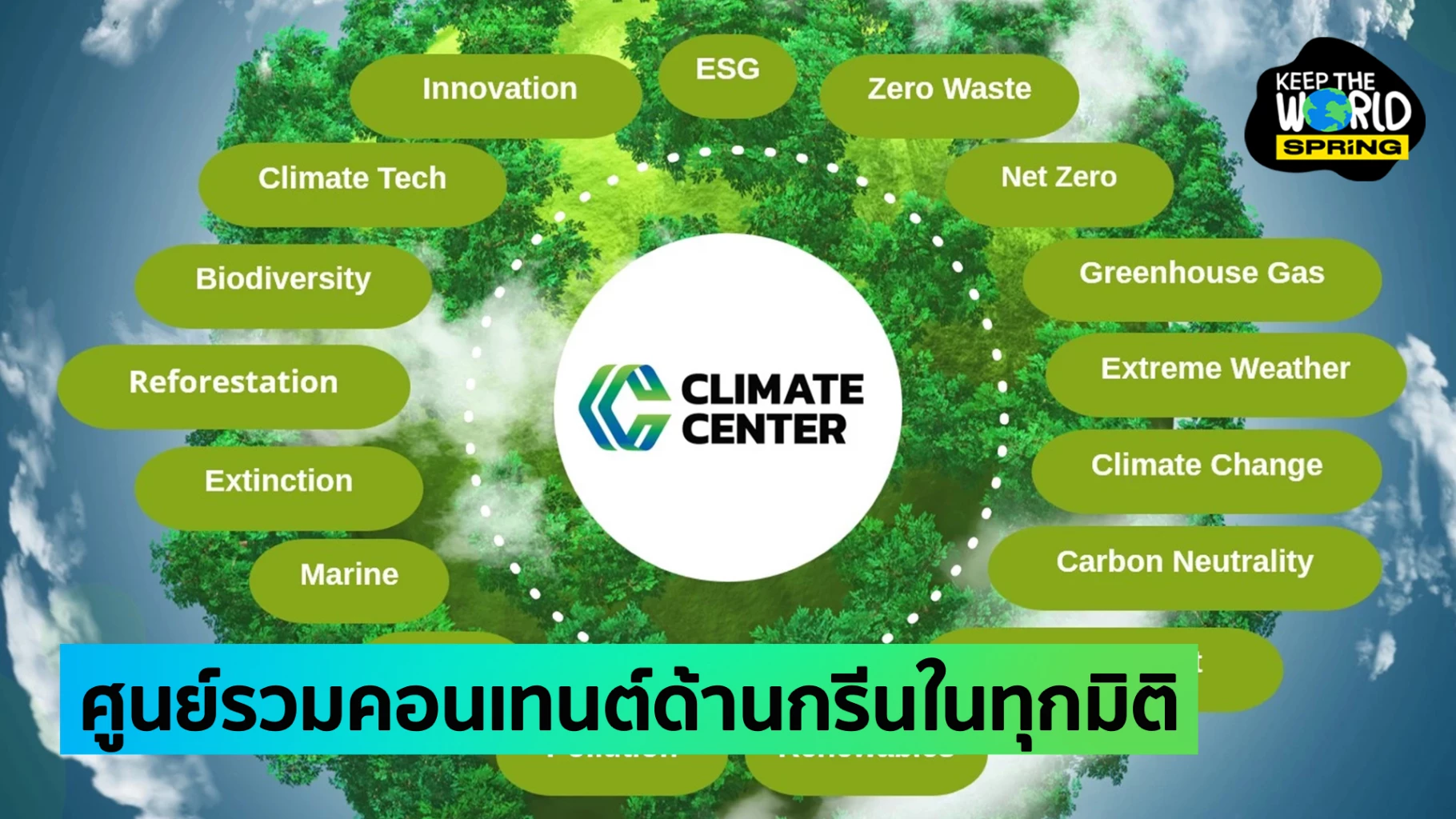 "Climate Center" ศูนย์รวมคอนเทนต์ด้านกรีนทุกมิติ เป้าหมายคาร์บอนเป็นศูนย์