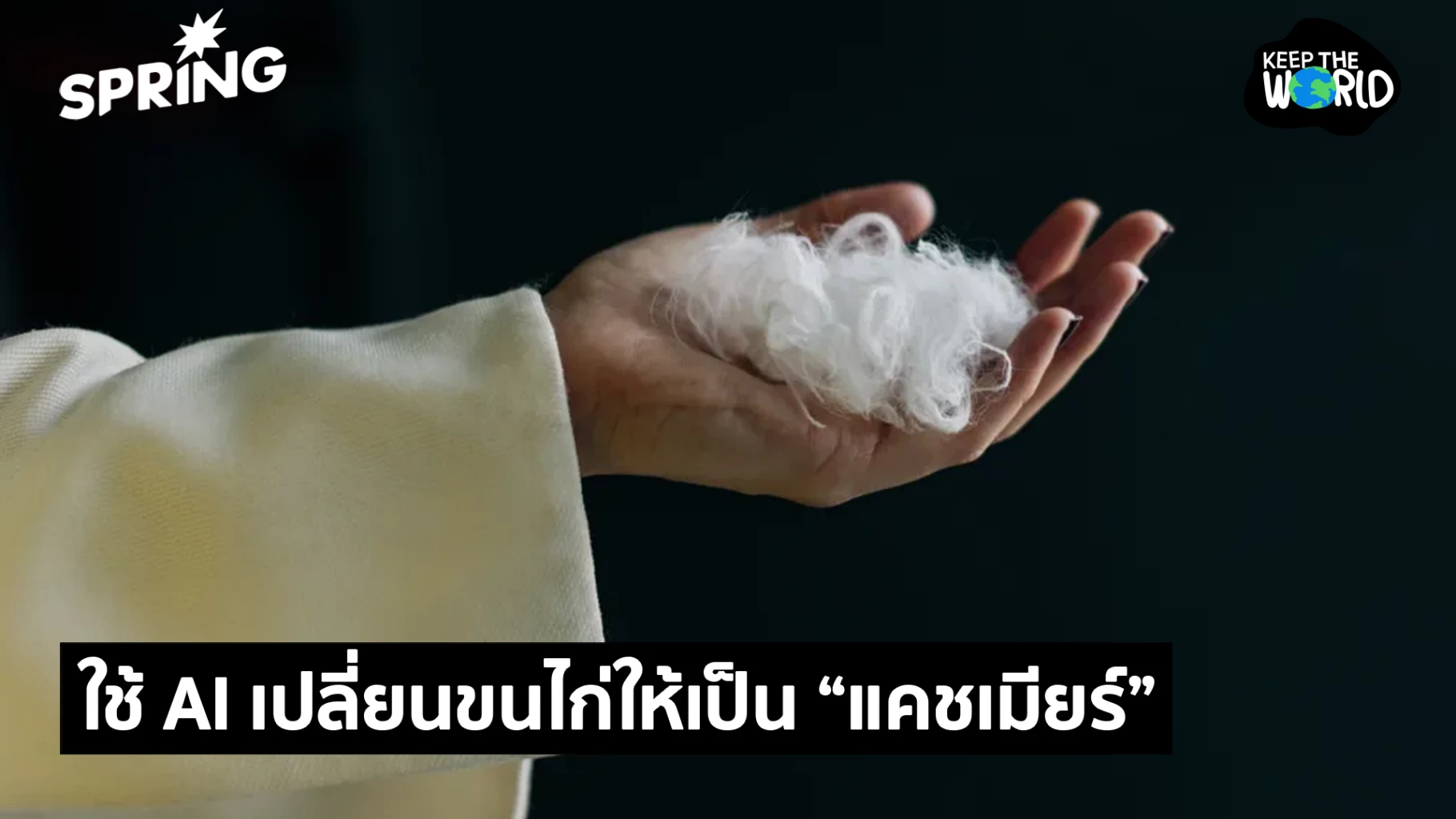 จากขยะสู่เส้นใยหรู! “Everbloom” ใช้ AI เปลี่ยนขนไก่ให้เป็น “แคชเมียร์”